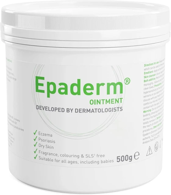 2 X EPADERM Emollient For Dry Skin - 500g £22.19 - PicClick UK