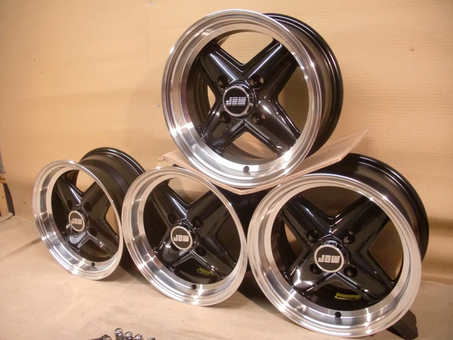 FORD ESCORT CAPRI Cortina Black Revolite 7X13 Alloy Wheel Set 13X7 Et-7 ...