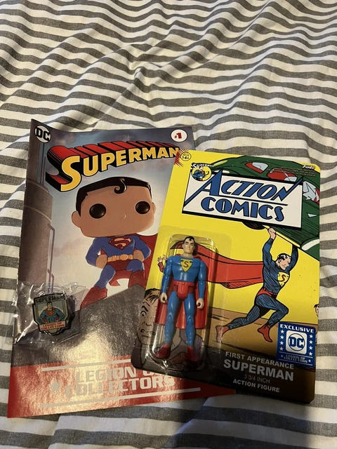FUNKO SUPERMAN LEGION Of Collectors Comic, Action Figure And Pin £25.00 ...