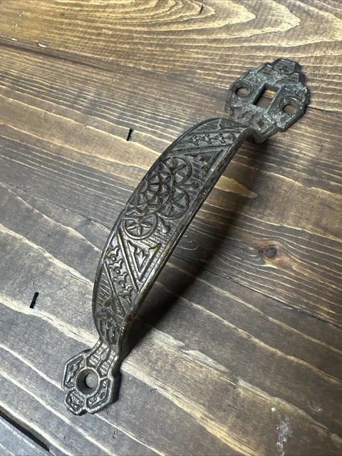 VINTAGE / ANTIQUE Eastlake Thumb Latch Handle Cast Iron Door Hardware £ ...