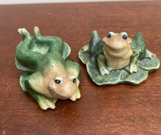 VINTAGE HAND PAINTED Pottery Frog Ornaments £26.72 - PicClick UK