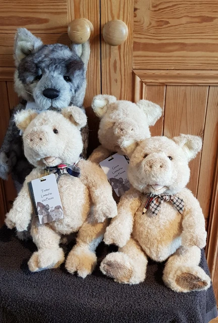 CHARLIE BEARS THREE little pigs mohair £850.00 - PicClick UK
