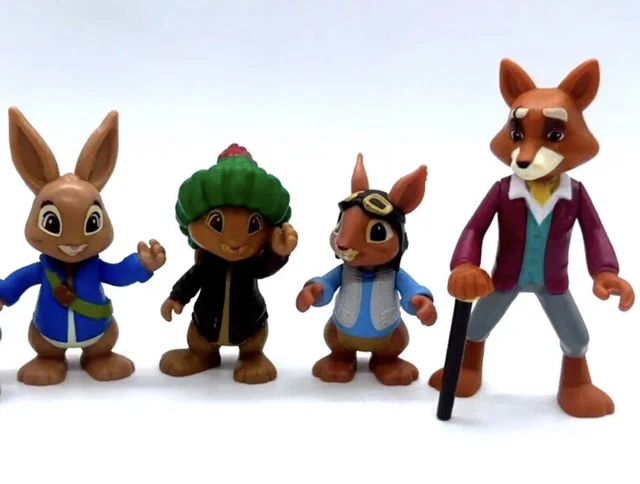 PETER RABBIT CBEEBIES Figures Peter,Benjamin,Nutkin’s, Mr Tod With Cane ...