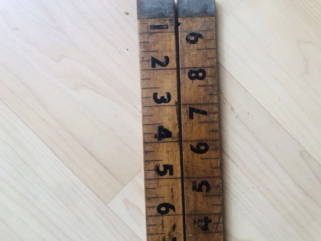 VINTAGE VERY LARGE Wooden Folding Ruler in GWO £18.00 - PicClick UK
