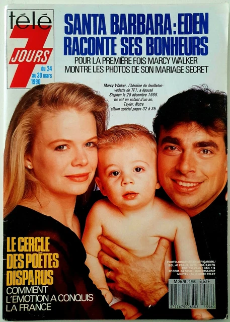 TÉLÉ 7 JOURS N°1556 Du 24/03 Au 30/03/1990 : Santa Barbara / N. Hulot ...