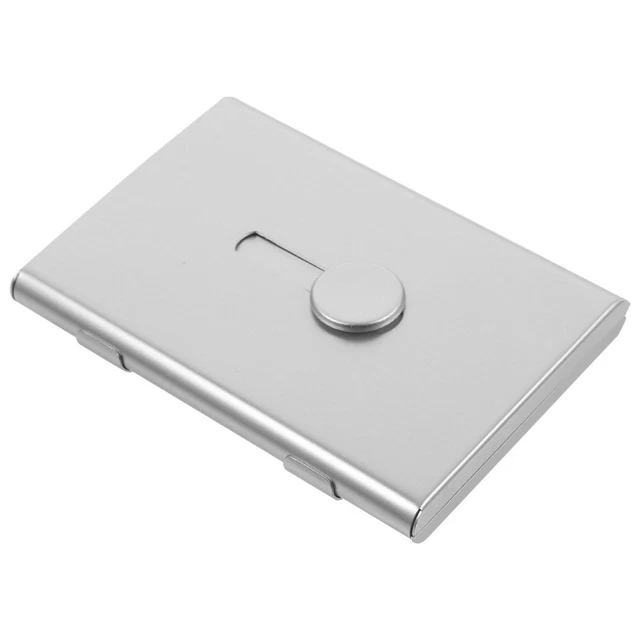 TRAVEL CARDS COVER Business Cards Holder ID Cards Case Metal Business ...