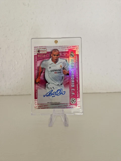 TOPPS MERLIN HERITAGE Ronaldo Nazario R9 Auto/10 REAL MADRID EUR 590,00 ... TOPPS MERLIN HERITAGE Ronaldo Nazario R9 Auto/10 REAL MADRID EUR 590,00 ...