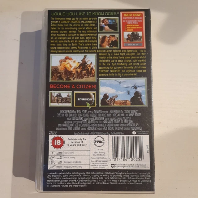 STARSHIP TROOPERS 1998 VHS UK PAL, VGC £4.91 - PicClick UK