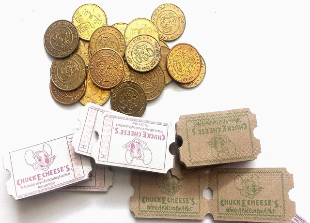 VINTAGE CHUCK E Cheese Token &Ticket Lot Of 120 2000's And Up £19.80 ...