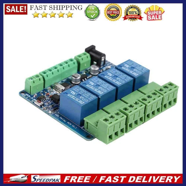 Modbus Rtu 4 Way Relay Module Ttlrs485 Interface Communication With Indicator Eur 1212