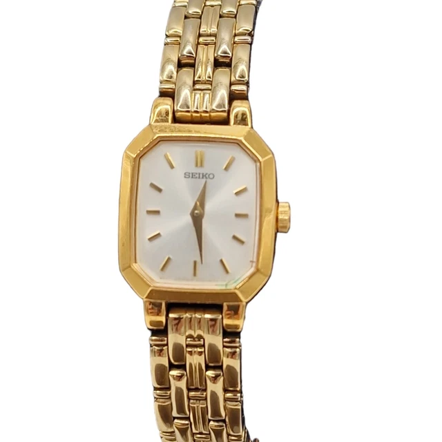 VINTAGE 90S SEIKO Ladies Gold-Toned Watch. New Battery Fitted £35.00 ...