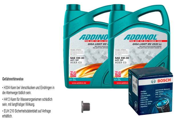 BOSCH INSPECTION SET 10L ADDINOL GIGA LIGHT MV 5W-30 Pour Land Rover ...