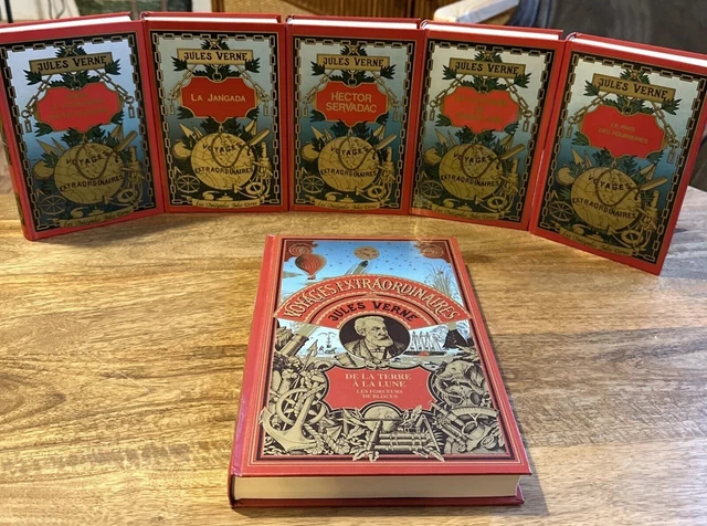 JULES VERNE 6 Tomes Collection HETZEL Et Édition Bellerive 1979 Et 1995 ...
