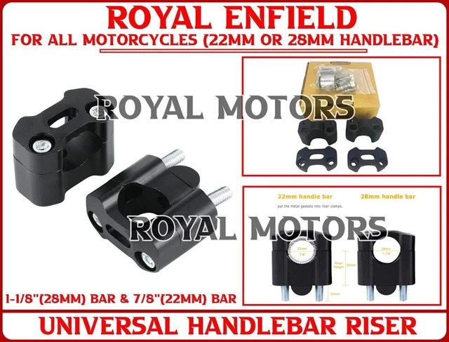 ROYAL ENFIELD &UNIVERSAL HANDLEBAR RISER" For All Motorcycle (22mm or ...