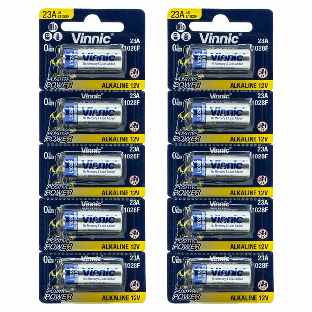 2 X VINNIC L1028F 23A batteries Alkaline 12V A23 MN21 $10.79 - PicClick AU