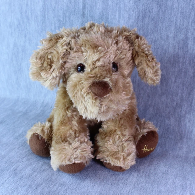HARROD'S LONDON PUPPY Dog Plush 9" Sitting Tan Stuffed Animal Toy £9.18 ...