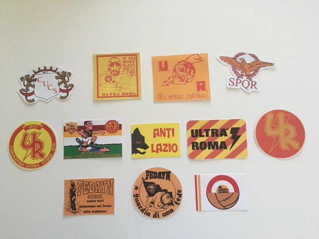 ROMA 12 ADESIVI Ultras Pegatinas Aufkleber Stickers Cucs Fedayn Curva ...