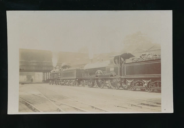 RAILWAY LNWR LOCOS 300 Emerald 659 Dreadnought outside Euston pre1919 ...