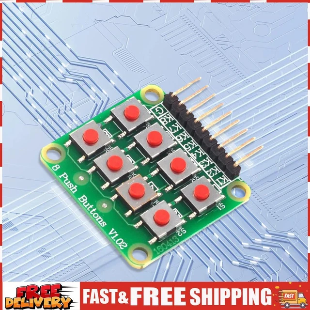 2x4 Keypad 4x2 Keypad 8 Push Buttons V100 Durable Reusable For Arduino