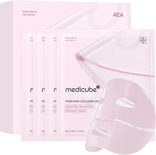 MEDICUBE SALMON DNA PDRN pink collagen jelly gel mask | overnight face ...