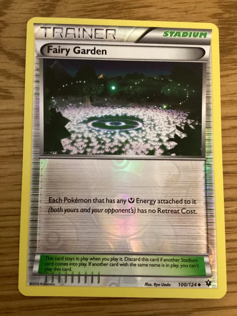 FAIRY GARDEN TRAINER Stadium Pokemon Card 100/124 - Reverse Holo £0.50 ...