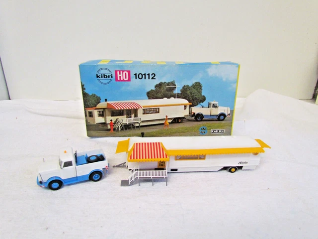 H0 KIBRI 10112 Kaelble Zugmaschine mit Wohnanhänger Zirkus - gebaut (Y ...