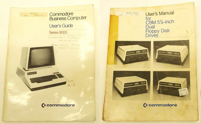 RARE VINTAGE 1980 Commodore PET S8000 & Dual Floppy Disk Drives Manuals ...