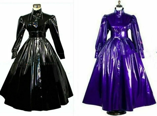 MINI ROBE DE femme de ménage en PVC sissy jupe longue sur mesure ...