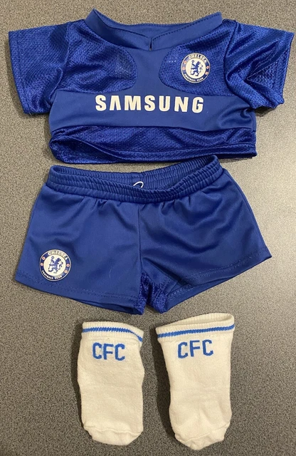 BUILD A BEAR Chelsea FC Football Strip Kit Shirt Shorts Blue Clothes ...