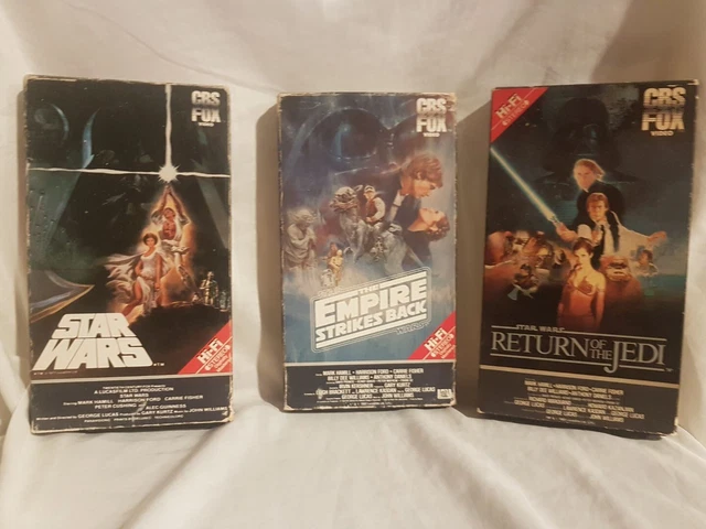 STAR WARS ORIGINAL Trilogy Vhs Tapes Hi-fi Stereo CBS Fox Red Label ...