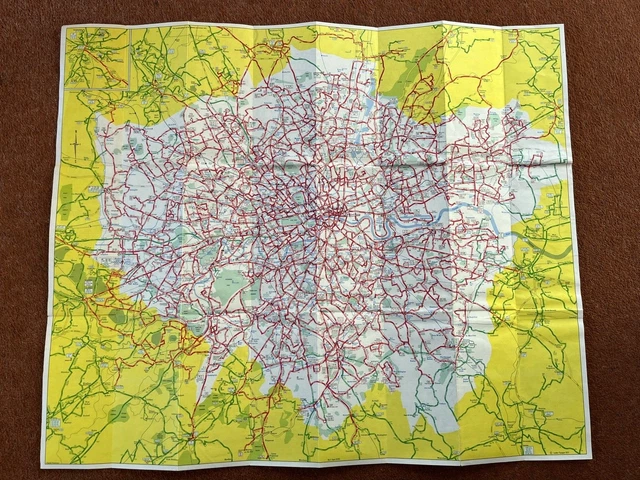 LONDON BUSES MAP and list of routes London Transport - No. 1 1976 £3.50 ...