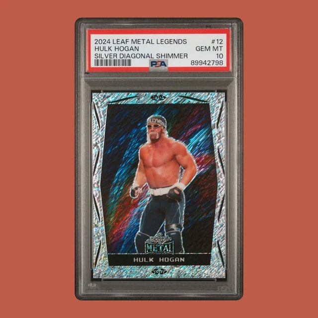 2024 LEAF METAL Legends Wrestling HULK HOGAN Argent Diagonal Shimmer 2/ ...