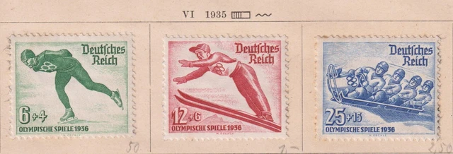 GERMANY 1935 Winter Olympic Games - Garmisch-Partenkirchen 1936 Set M/M ...