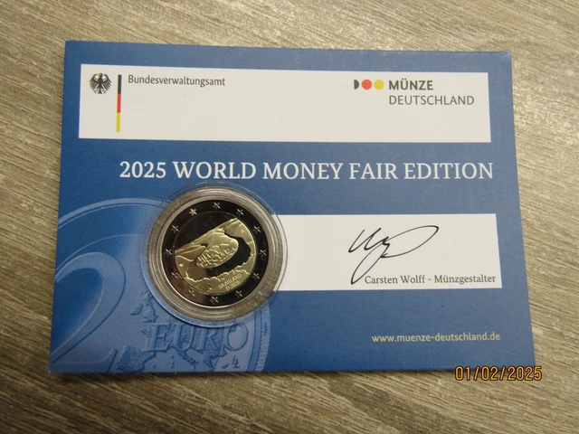 2 EURO DEUTSCHLAND PP 2025 IM ORIGINAL Coincard : World Money Fair WMF EUR 94,01 - PicClick DE