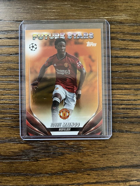 2023/24 TOPPS UEFA Club Competitions Kobbie Mainoo Future Stars orange ...