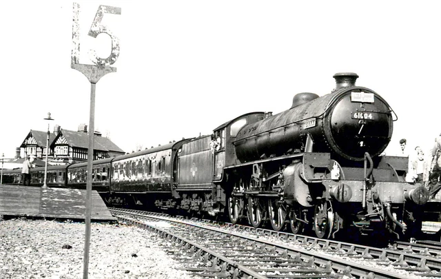 RAILWAY STEAM LOCO 61004 ORYX IN ASHBOURNE - REAL PHOTO 14x9CM £2.49 ...