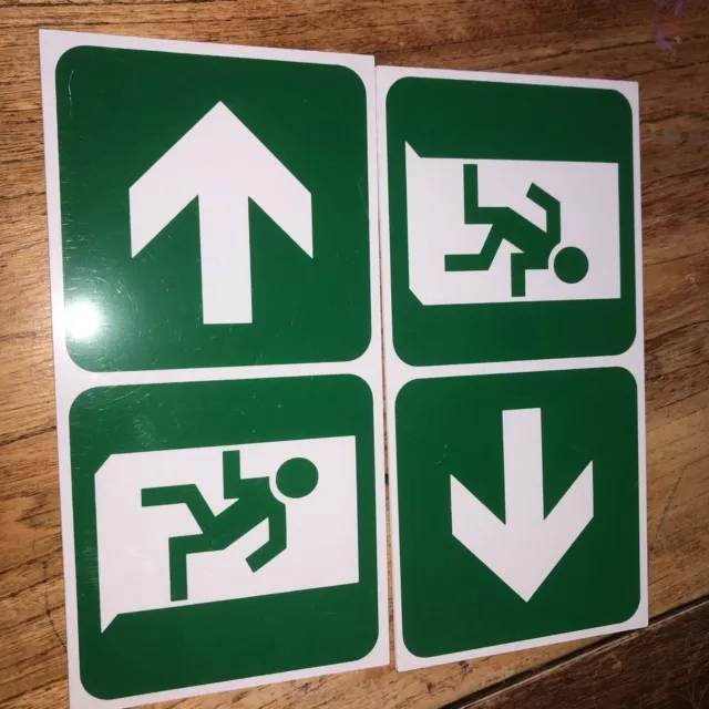LOT PICTOGRAMMES SIGNALISATION de sécurité Sortie de Secours Gauche Et ...