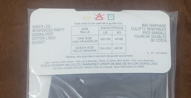 SECRET SILKY SHEER Queen Size Soft Grey Pantyhose New Unopened Old ...