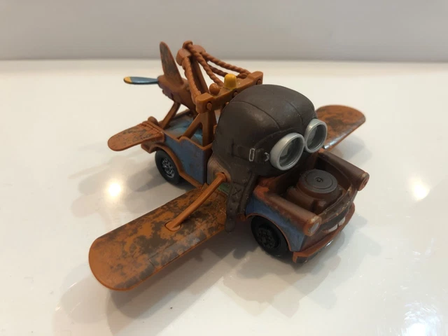 DISNEY PIXAR CARS AVIATOR MATER TAKE FLIGHT TOON MATTEL 1:55 DIECAST ...