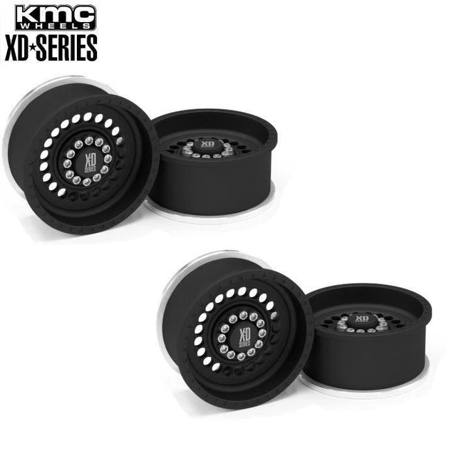 VANQUISH IRC00310 KMC 1.9" Wheels XD136 Panzer Black Anodized (4) Rock ...