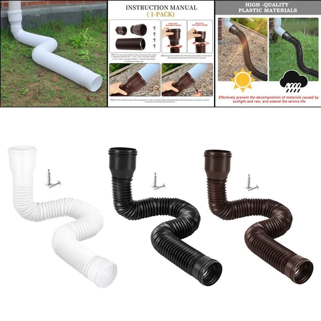 RAIN GUTTER DOWNSPOUT Extension House Gutter Retractable 47-150cm ...