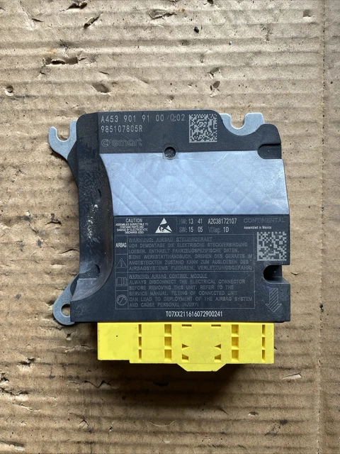 SMART FORFOUR 453 Airbag Control Module Ecu A4539019100 985107805R EUR ...