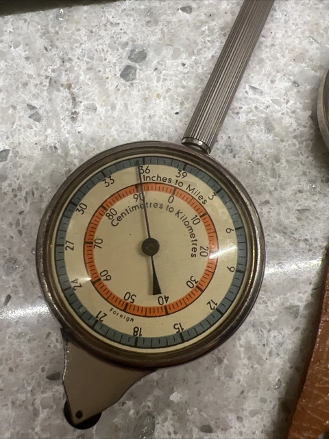ANTIQUE WW2 WWII Curvimeter Compass Map Measurer Opisometer Meilograph ...