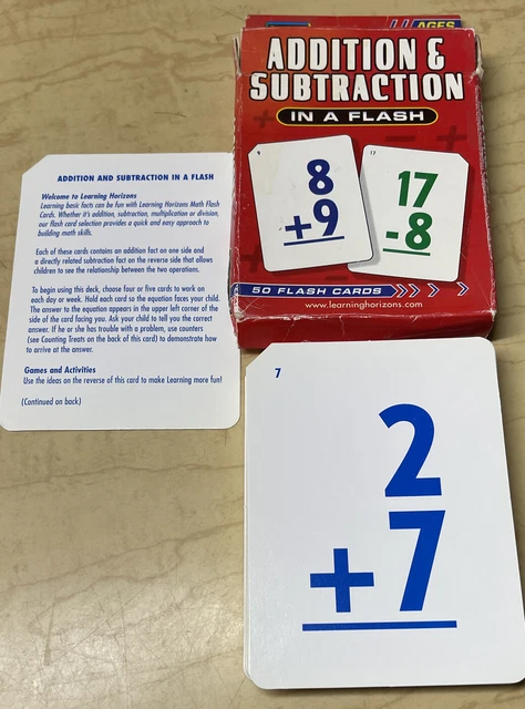 Math Subtraction Flash Cards