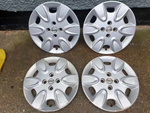 SET OF GENUINE Nissan Micra K12 15" Wheel Trims Hub Caps x4 Almera Tino ...