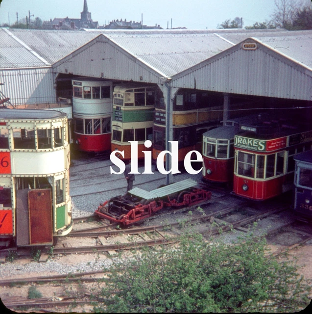 CRICH TRAMWAY BLACKPOOL Glasgow Cheltenham Trams 1967 Original Slide ...