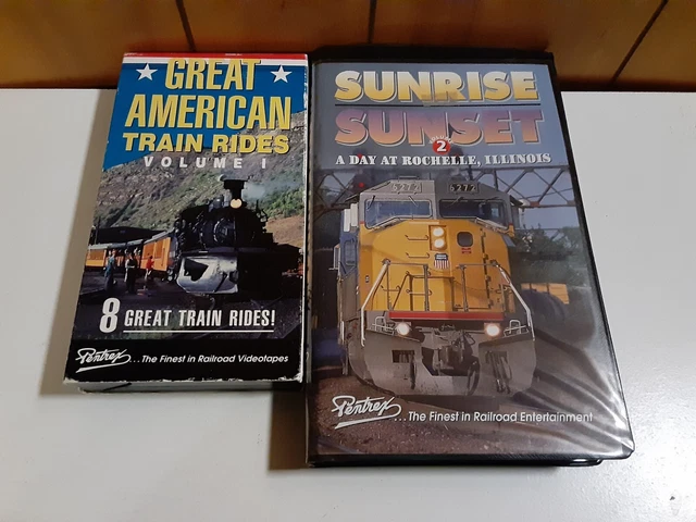 2 PENTREX RAILROAD VHS Great American Train Rides Volume 1, Sunrise ...