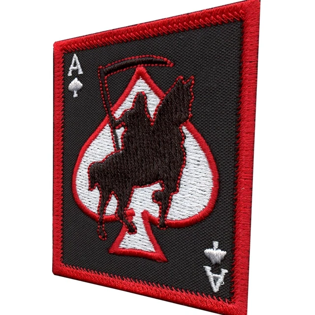 GRIM REAPER DEATH card ace of spades tactical morale parche touch fastener patch EUR 7,95 ...
