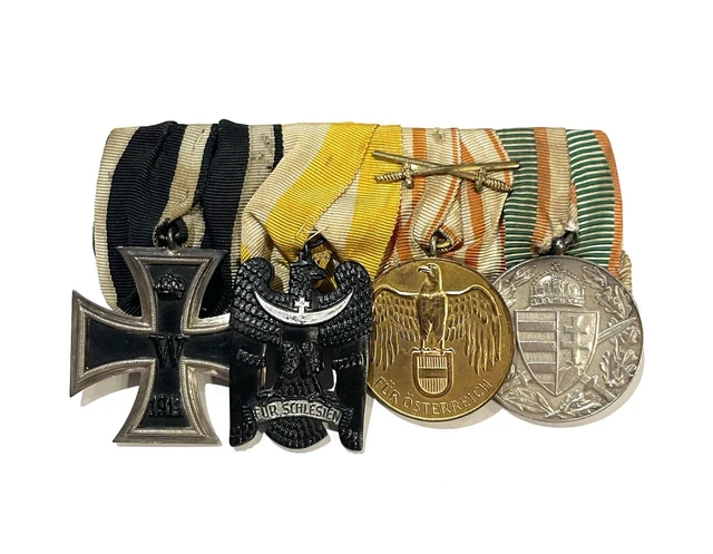 AUTHENTIC WW1 GERMAN Medal Bar Freikorps, EK2, Silesian / Austrian ...