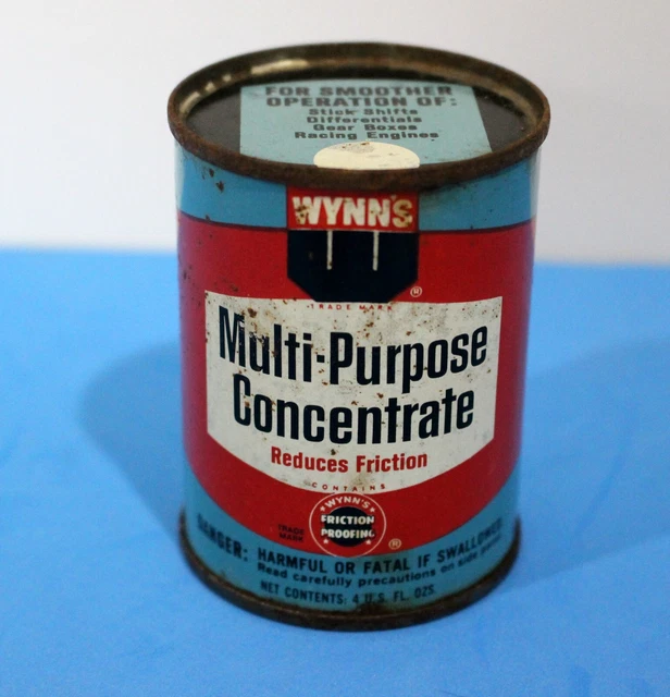 VINTAGE WYNN'S MULTI-PURPOSE Concentrate Metal Can Full Gas/Oil £9.44 ...